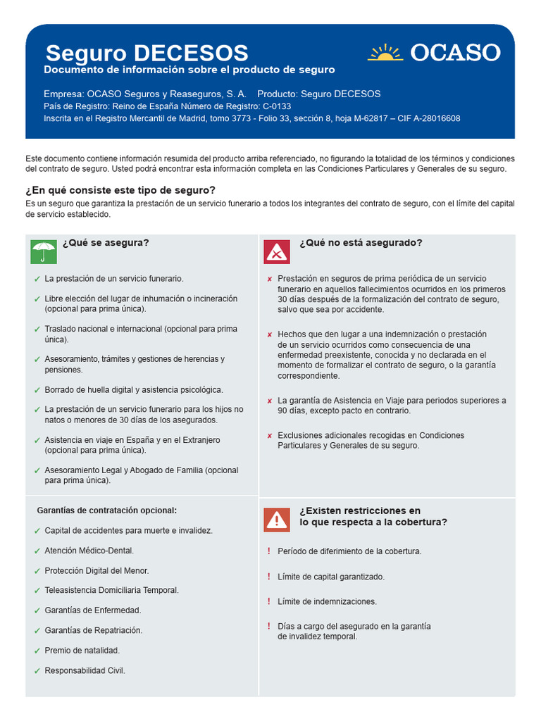 Pid Decesos Integral | PDF