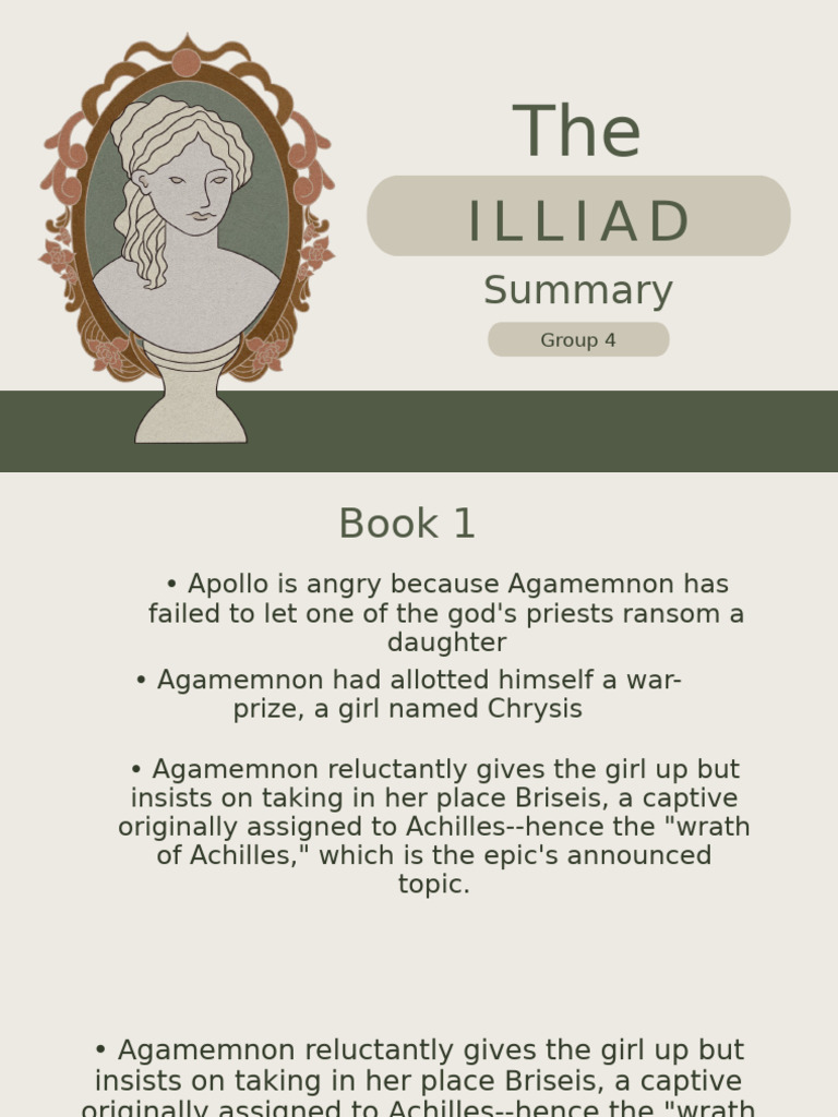 The Illiad Summary | PDF