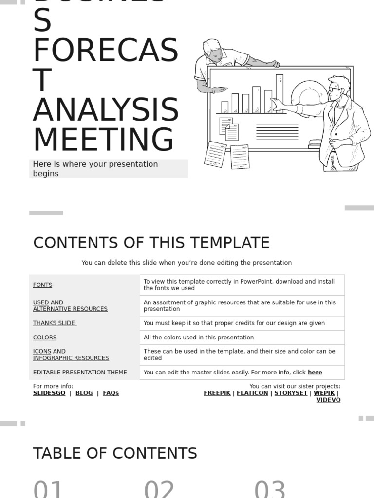 Business Forecast Analysis Meeting by Slidesgo | PDF