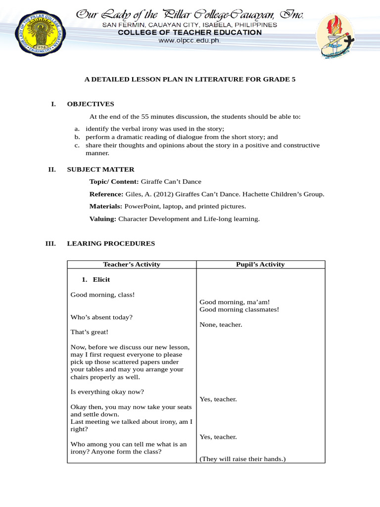 A DETAILED LESSON PLAN FOR GRADE 4 (AutoRecovered) | PDF