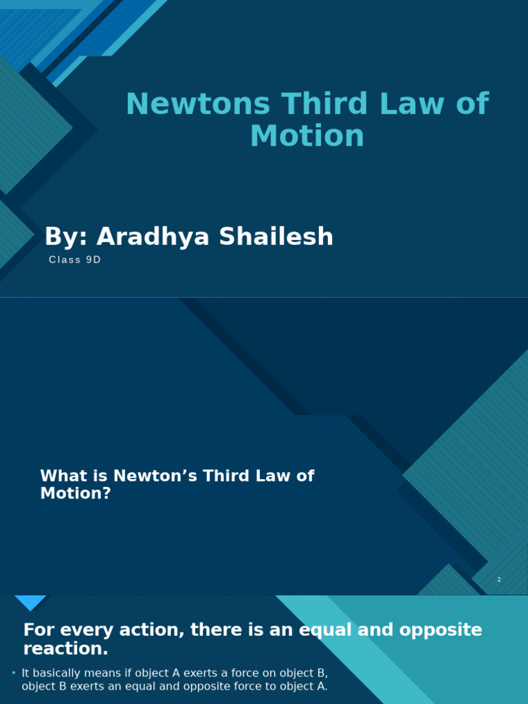 Newtons Third Law | PDF