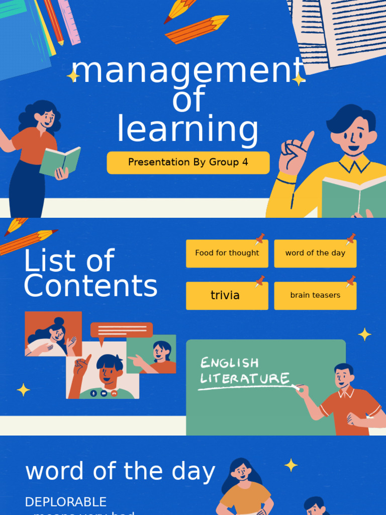 Management of Learning | PDF