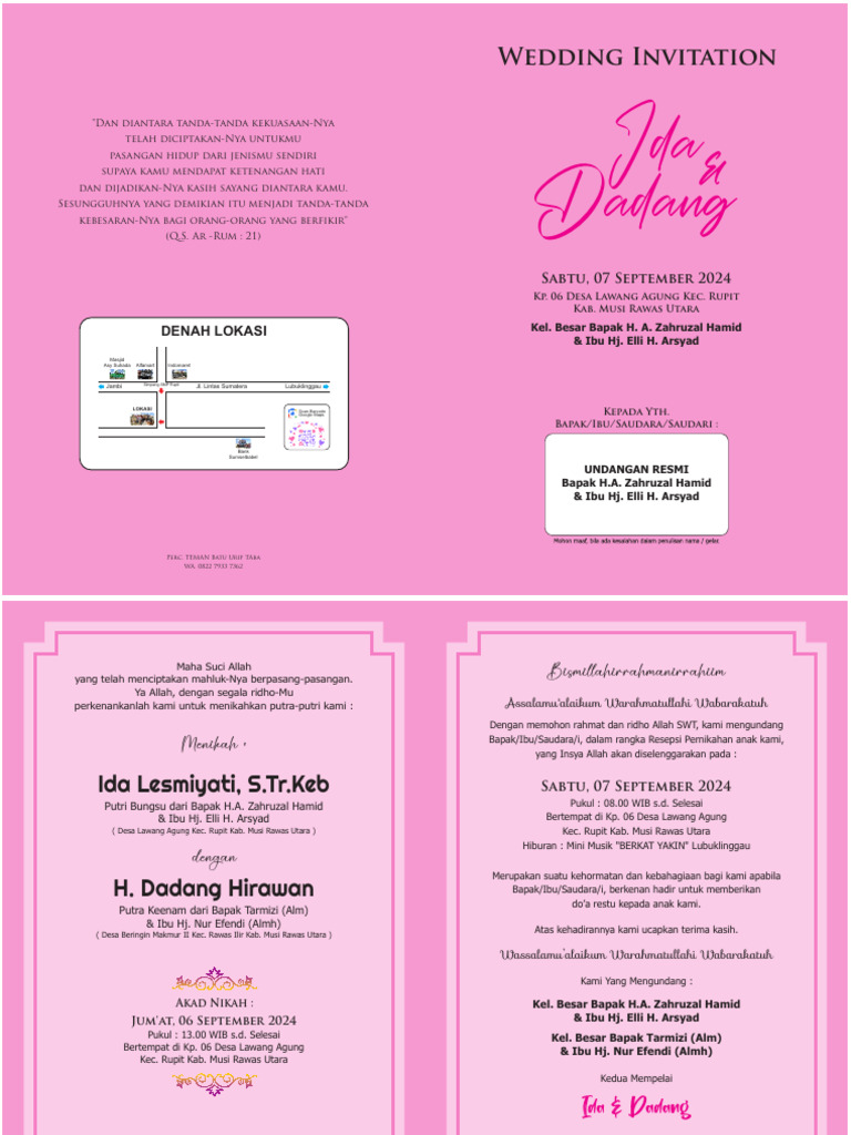 Undangan Ida & Dadang | PDF