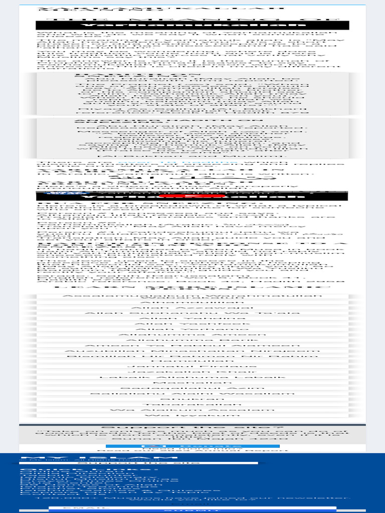 Yarhamukallah Meaning - (Response To Sneeze) | PDF