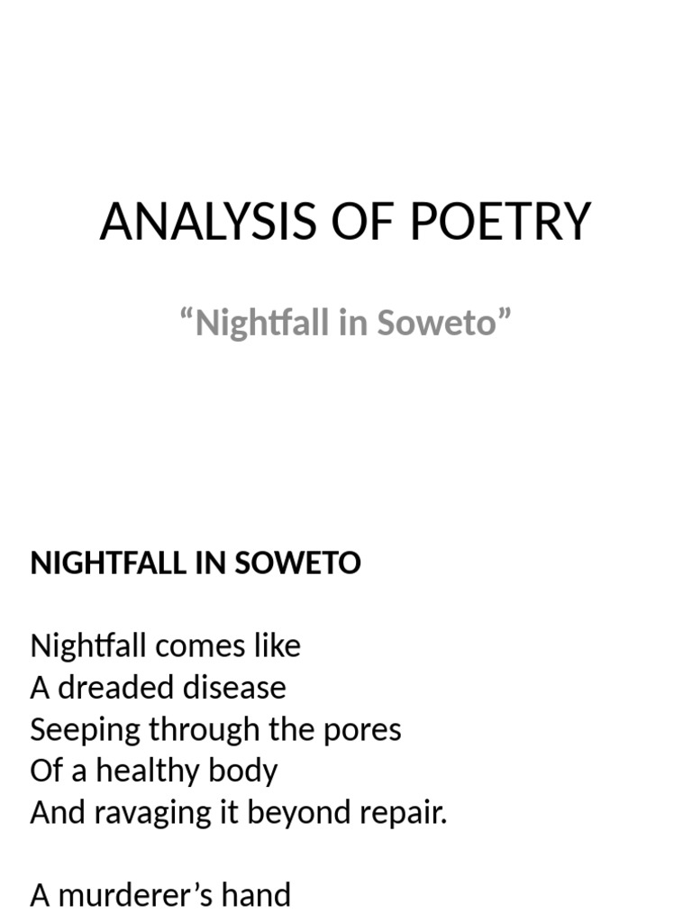 Nightfall in Soweto | PDF