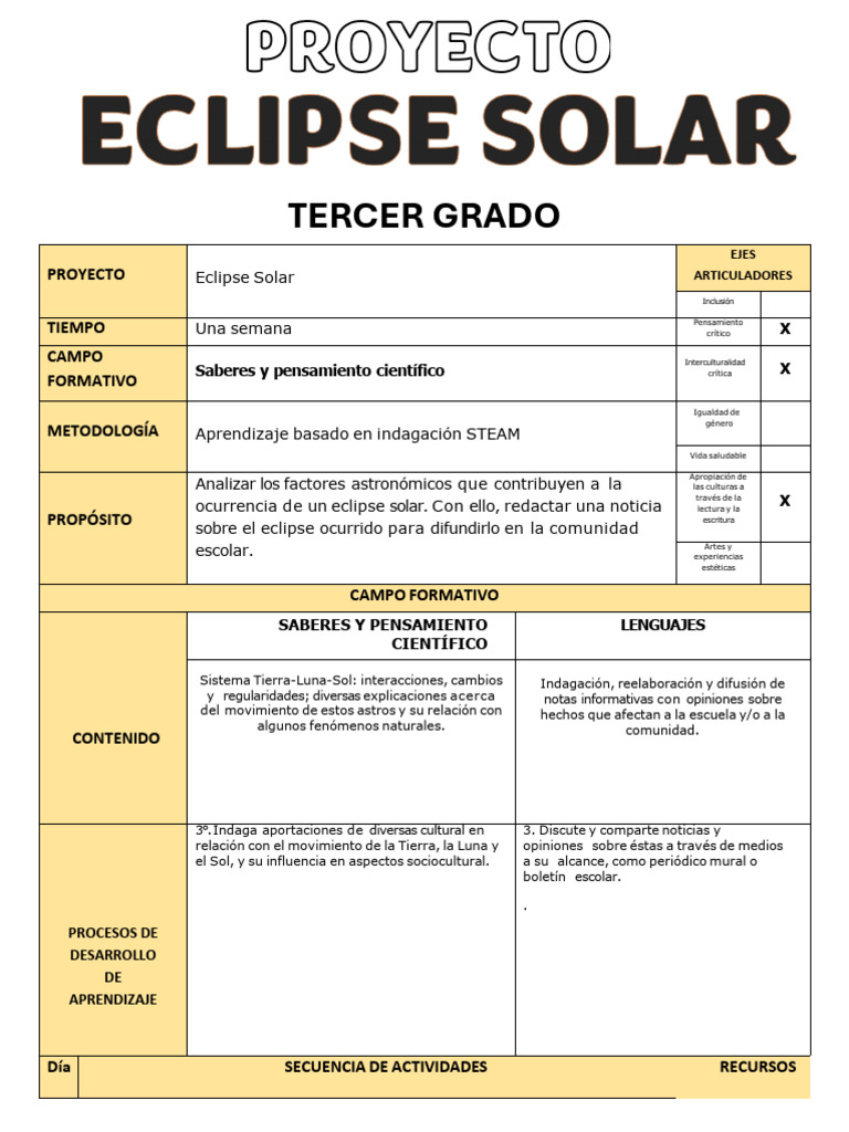 PROYECTO ECLIPSE 3°A | PDF
