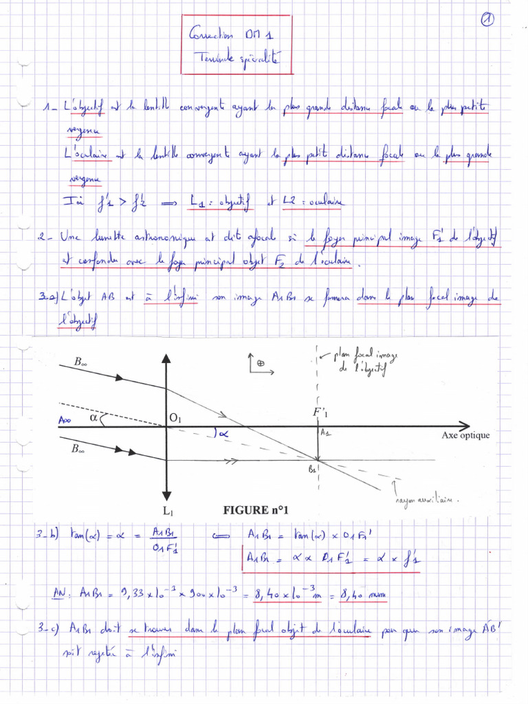 Devoir Maison 1 Correction | PDF