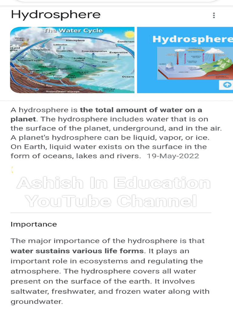 Hydrosphere Notes by Ashish Sir - 22684089 - 2024 - 08 - 13 - 16 - 08 | PDF