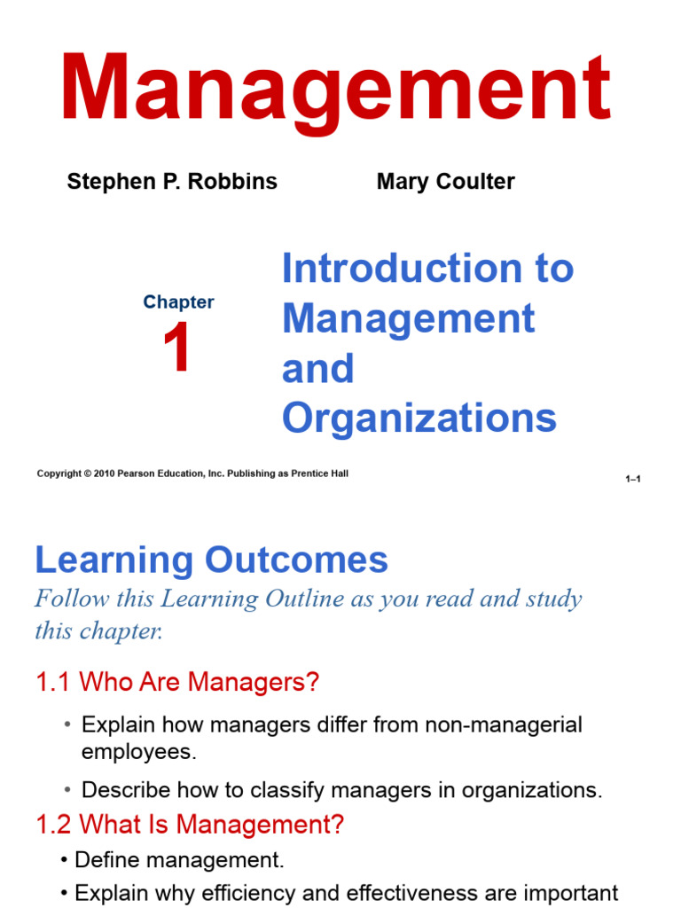 Chapter 1 - Management and Organization | PDF | Employment | Career ...