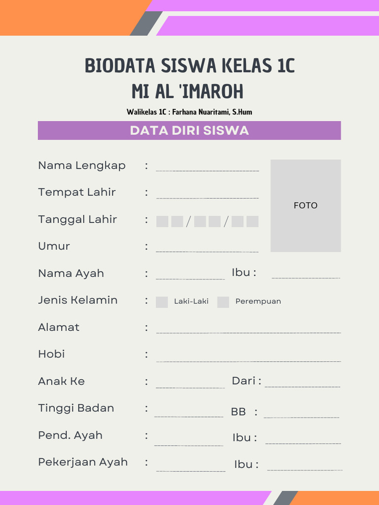 Biodata - 20240722 - 184045 - 0000 | PDF