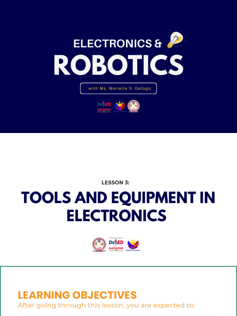 Electronics and Robotics - Q1 - LESSON 3 | PDF
