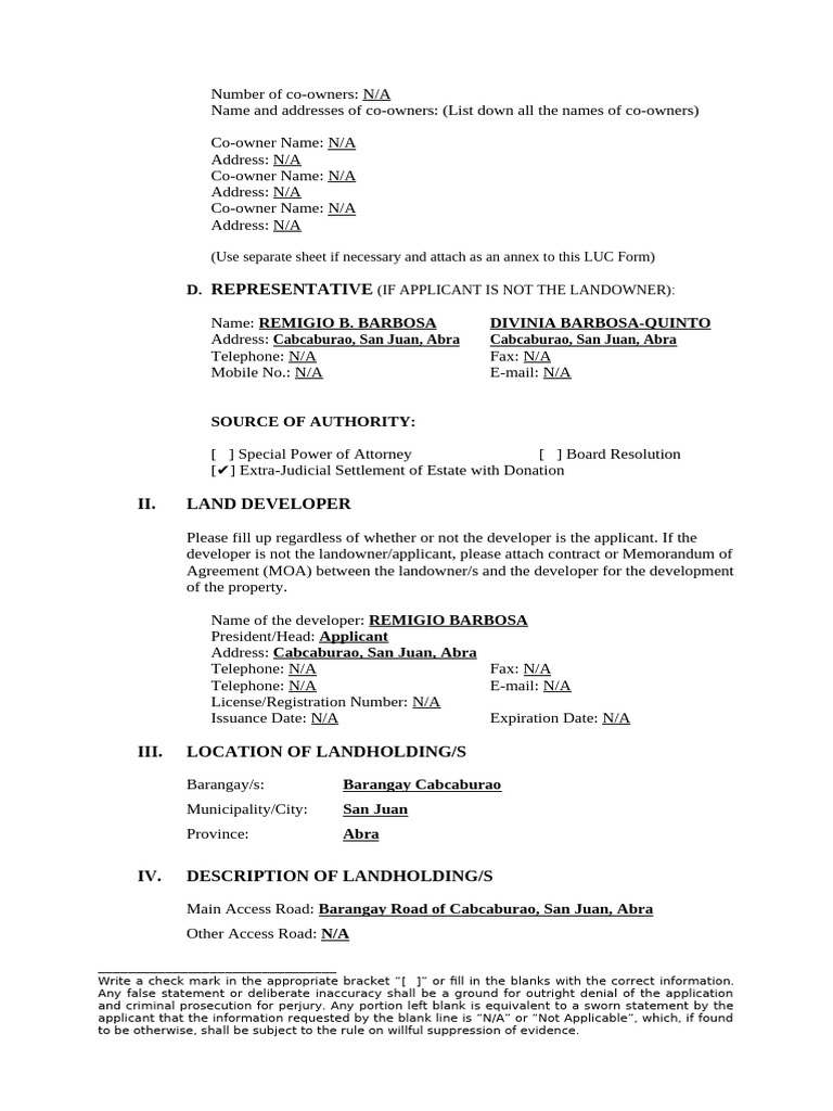 Luc Form No | PDF | Perjury | Common Law