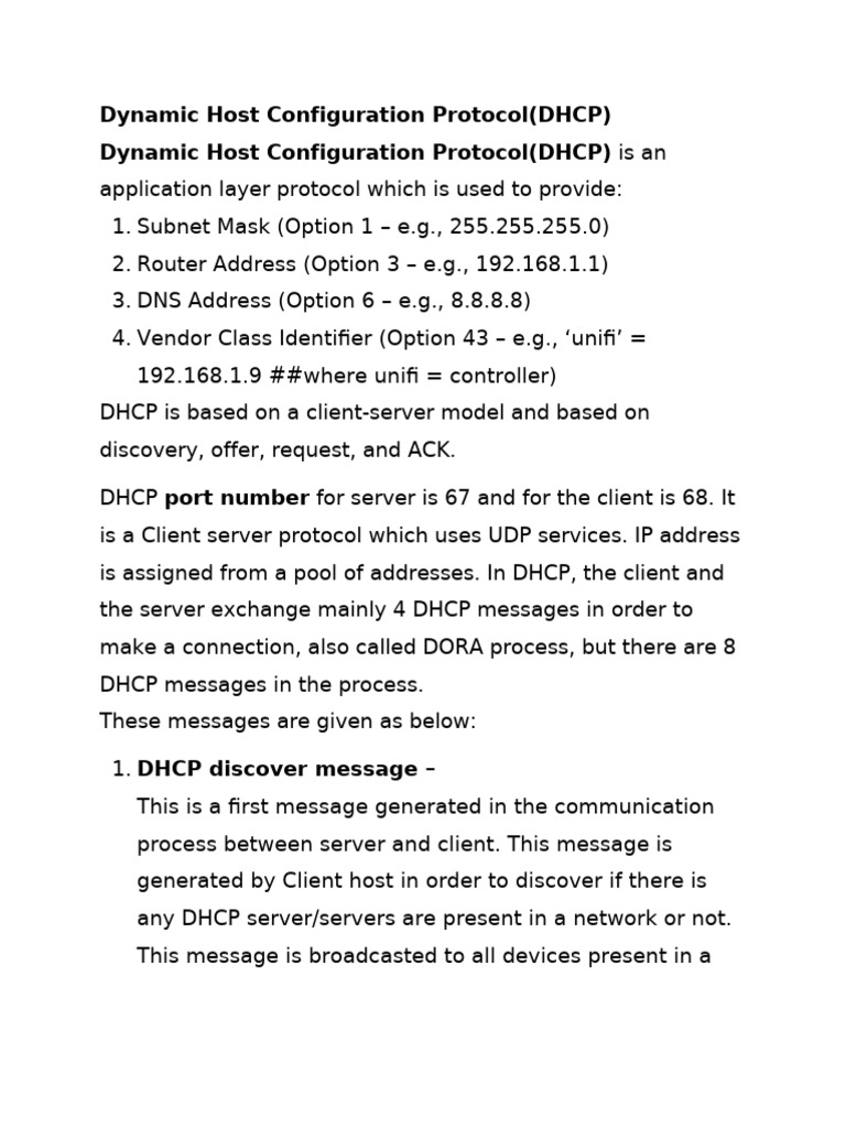 Dynamic Host Configuration Protocol Pdf