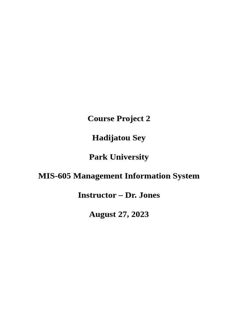 Mis605 Course Project 2 | PDF