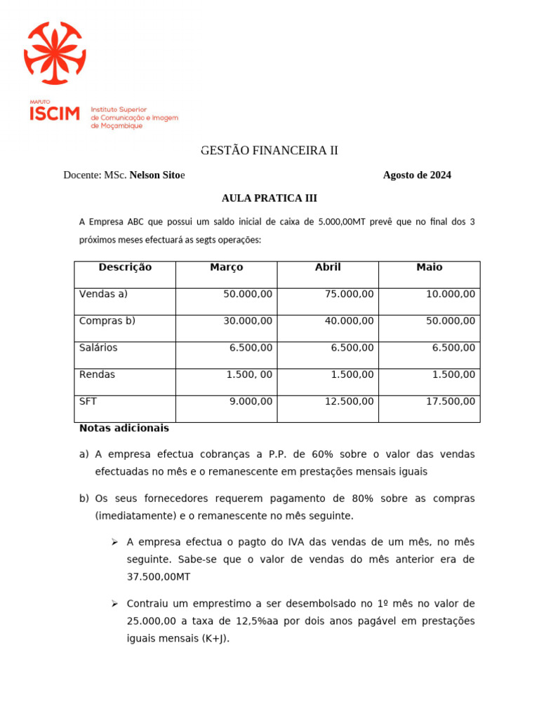 Aula Pratica 5 Iscim 2024 | PDF