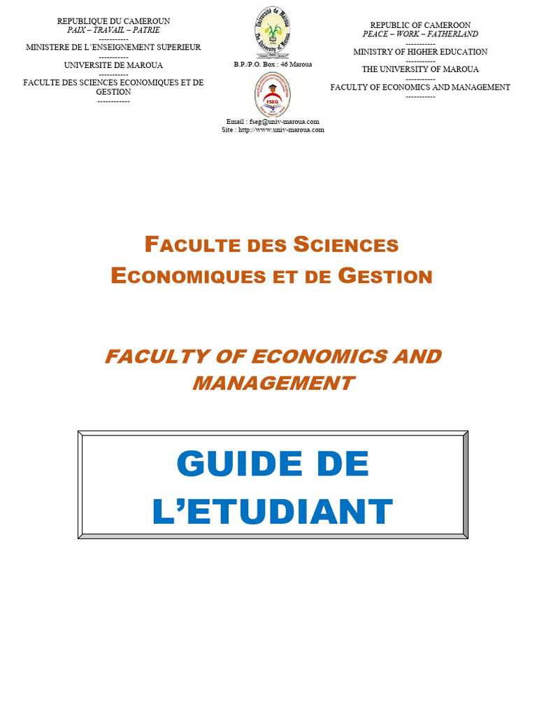 Livret Guide Etudiant Fseg Uma | PDF