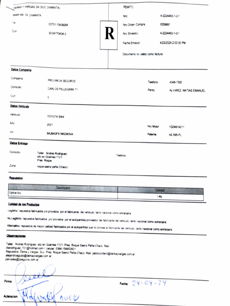 REMITO AE-595-PL | PDF