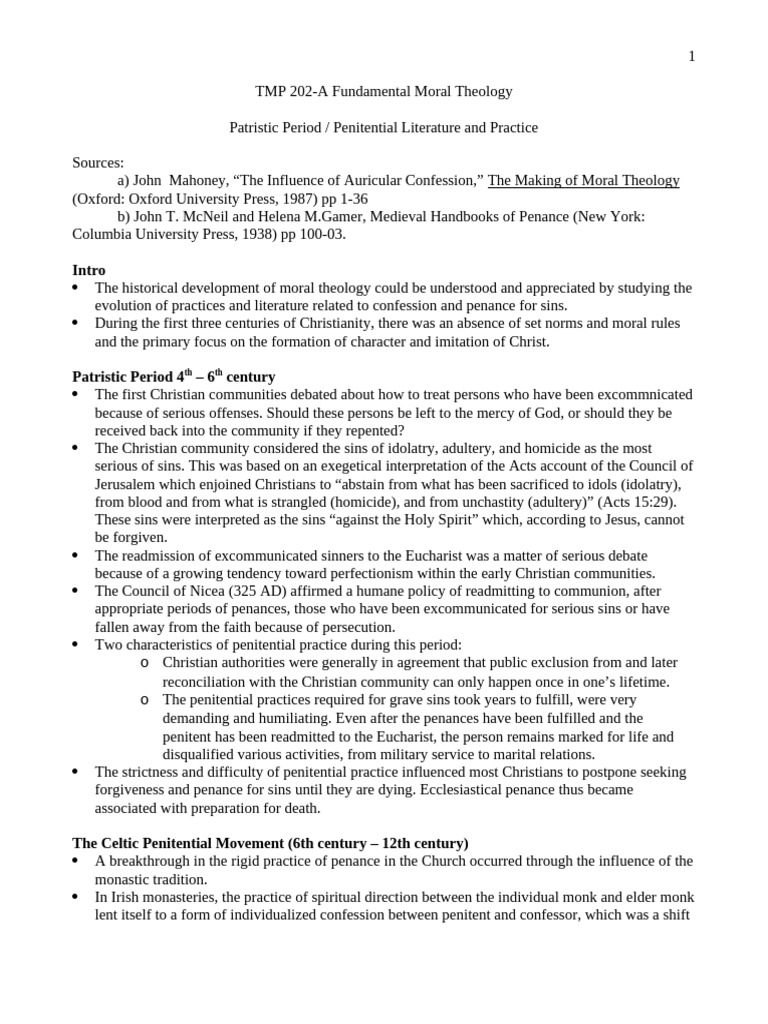 Evolution of Confession Practices | PDF | Penance | Confession (Religion)