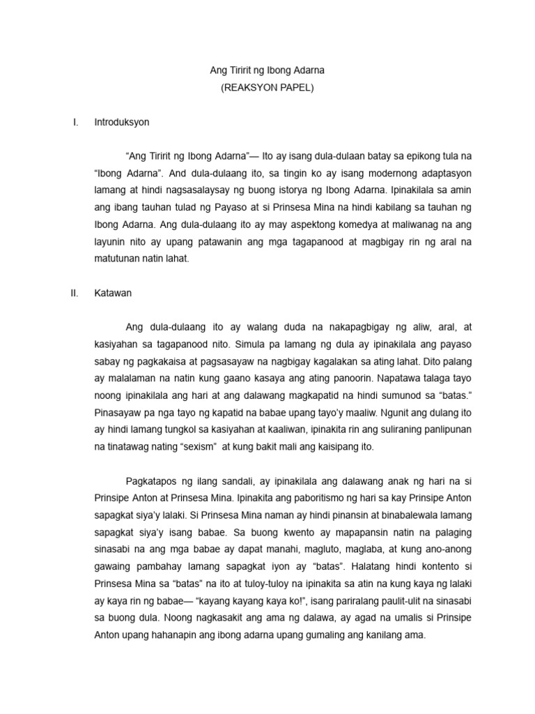 Ang Tiririt NG Ibong Adarna | PDF