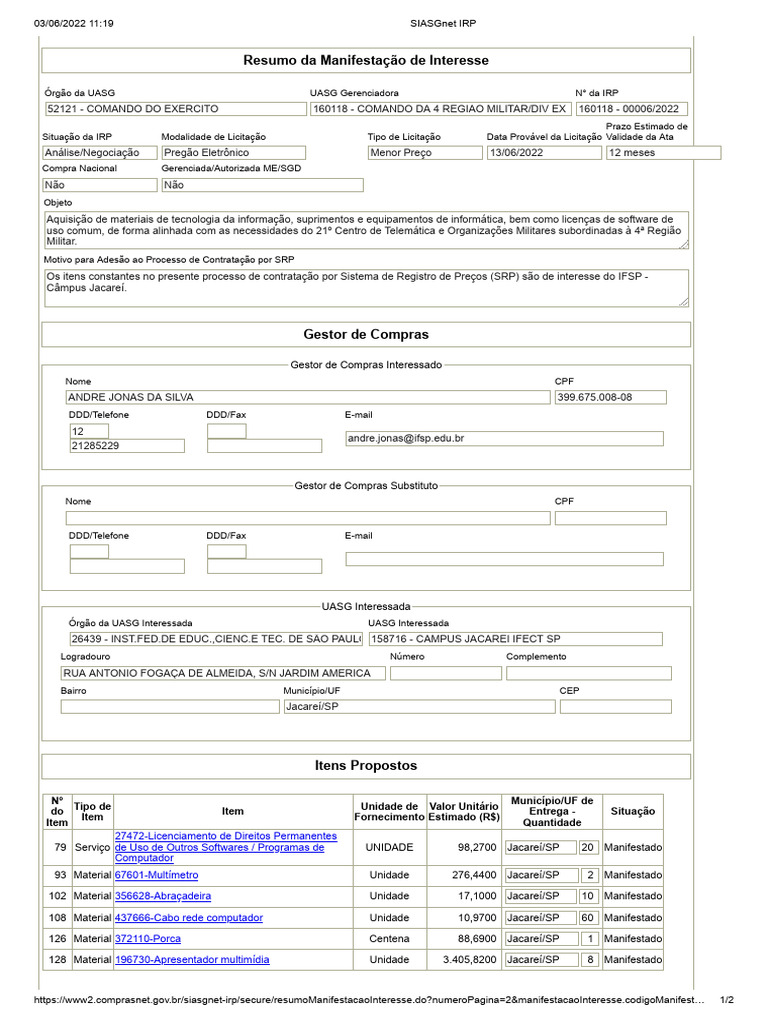 SIASGnet IRP - 2 | PDF