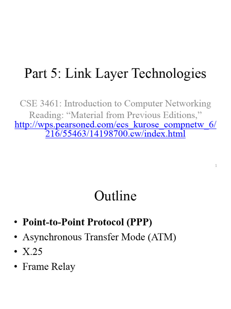 Link Layer Technologies | PDF