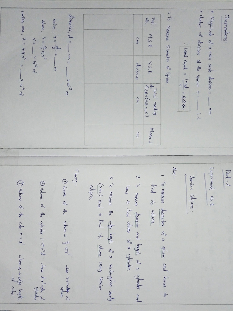 Phy - Rough - Record (1 To 6) | PDF