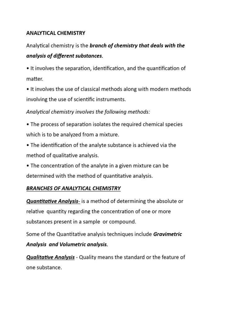 Analytical Chemistry | PDF
