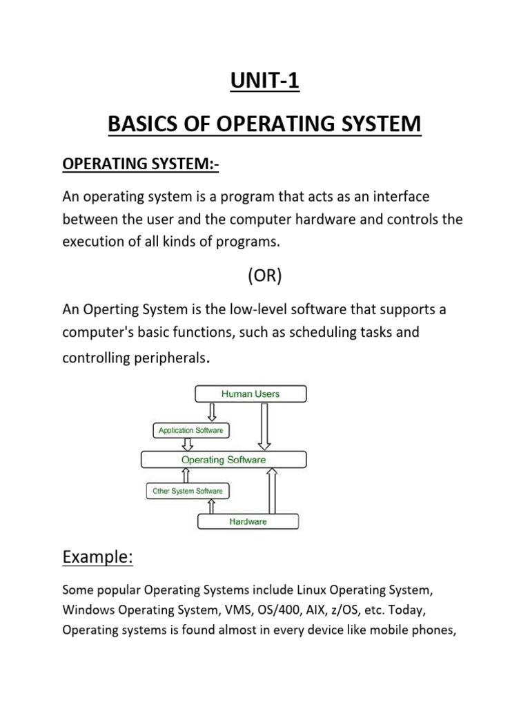 OS Unit1 | PDF