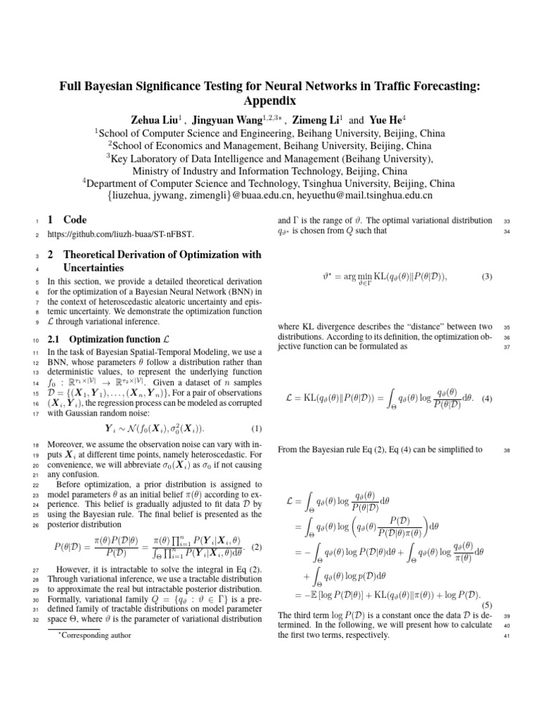 Full Bayesian Significance Testing For Neural Networks in Traffic ...