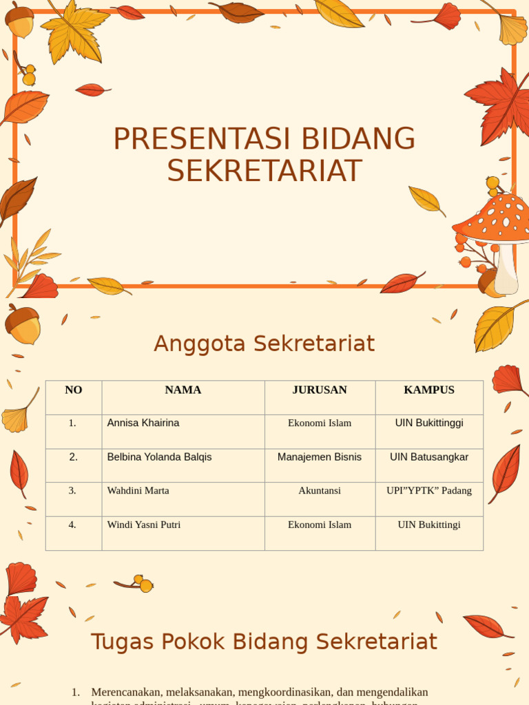 Presentasi Sekretariat | PDF