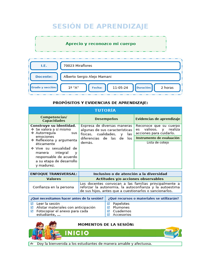 SESIÓN DE APRENDIZAJE 16 de Mayo | PDF | Aprendizaje | Relaciones ...