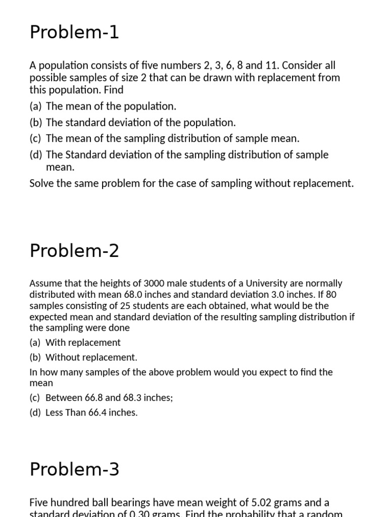 Sampling Problems. | PDF