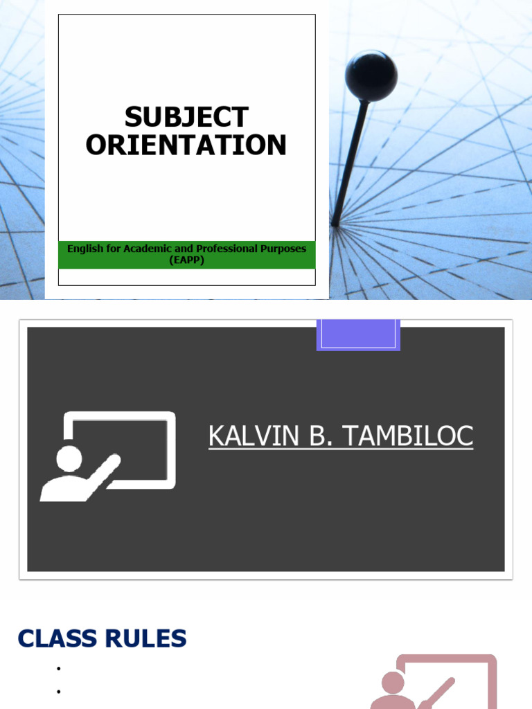 Q1 EAPP W0 Subject Orientation | PDF