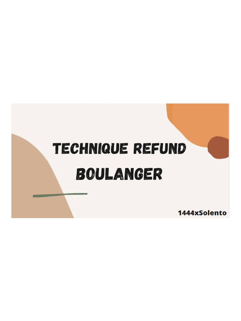Refund Boulanger | PDF