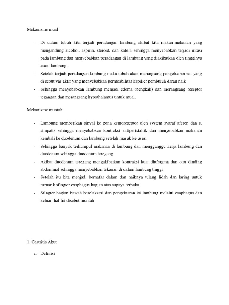 Mekanisme Mual | PDF