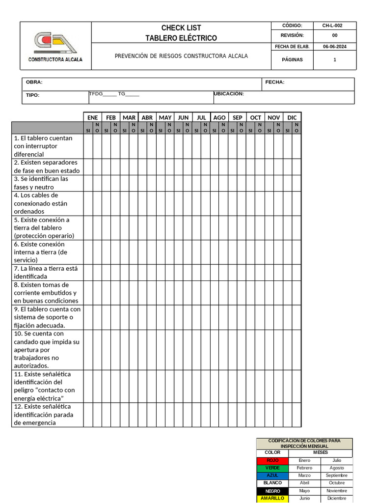 02 Check List Extensiones Electricas | PDF