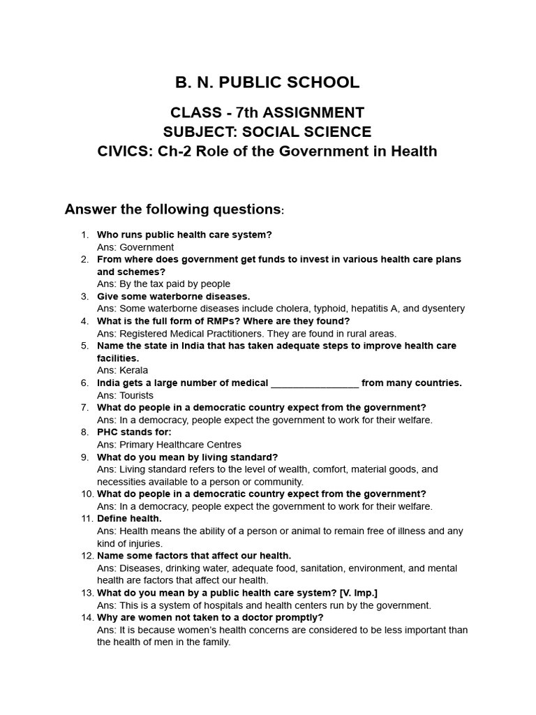 All Assignments of Class7 With Ans | PDF | Rock (Geology) | Natural Environment