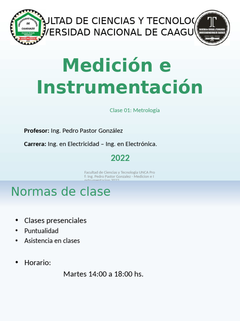 Medicion e Instrumentacion Clase01 | PDF