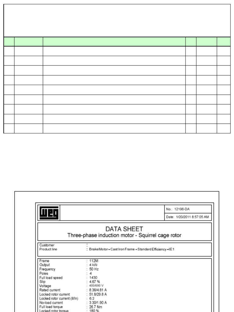 Weg Inquiry With Data Sheets | PDF