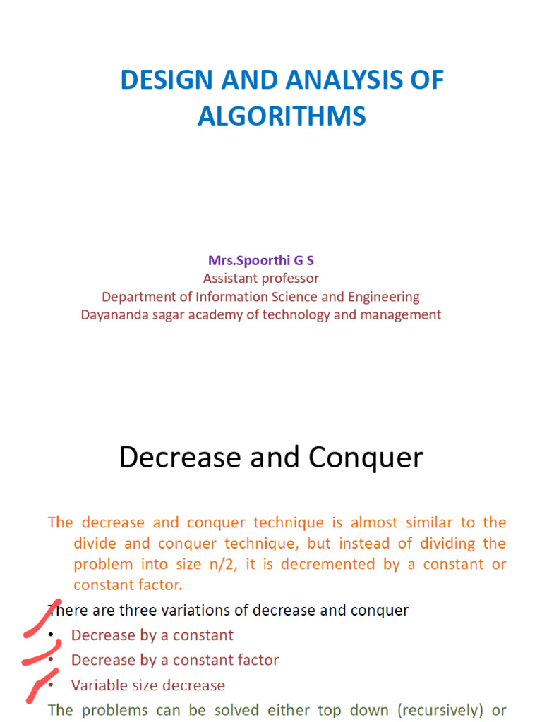 Decrease and Conquer | PDF | Computers