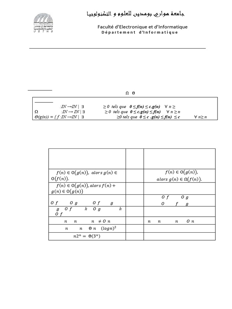 Complexite Corrige Sujet RSI | PDF
