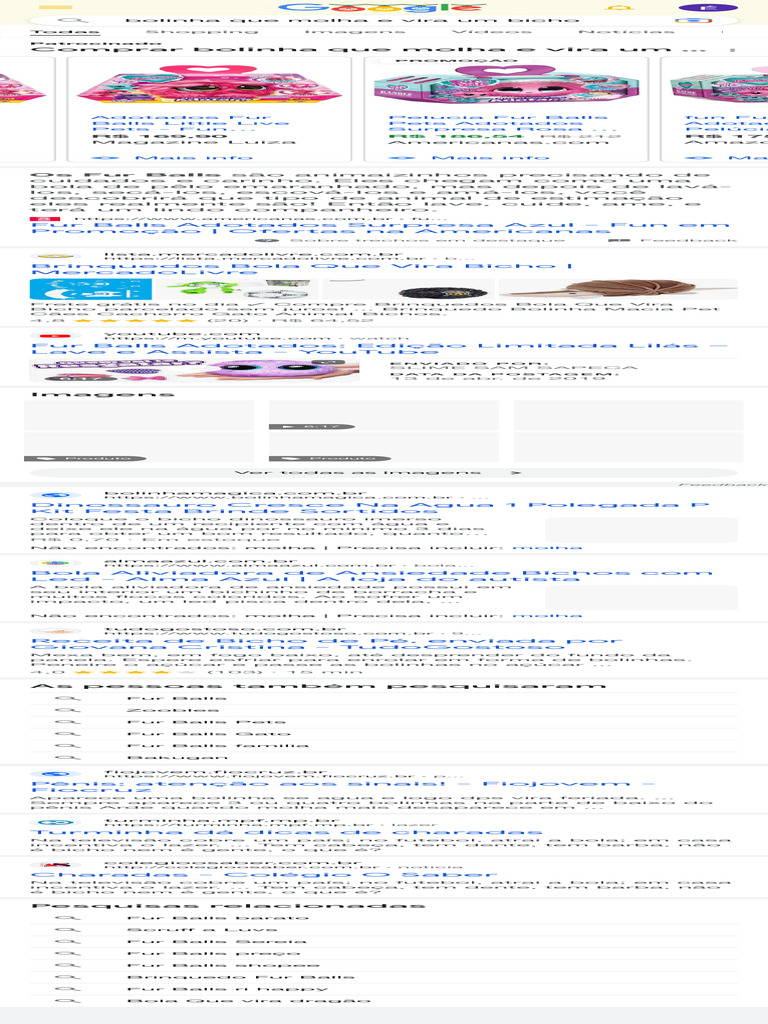 Bolinha Que Molha e Vira Um Bicho - Pesquisa Google | PDF