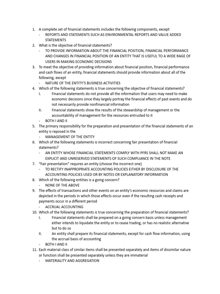 Financial Statements: Key Components & Principles | PDF | Balance Sheet ...