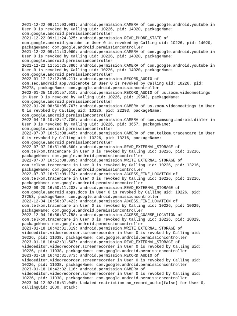 Perm Debug Info | PDF