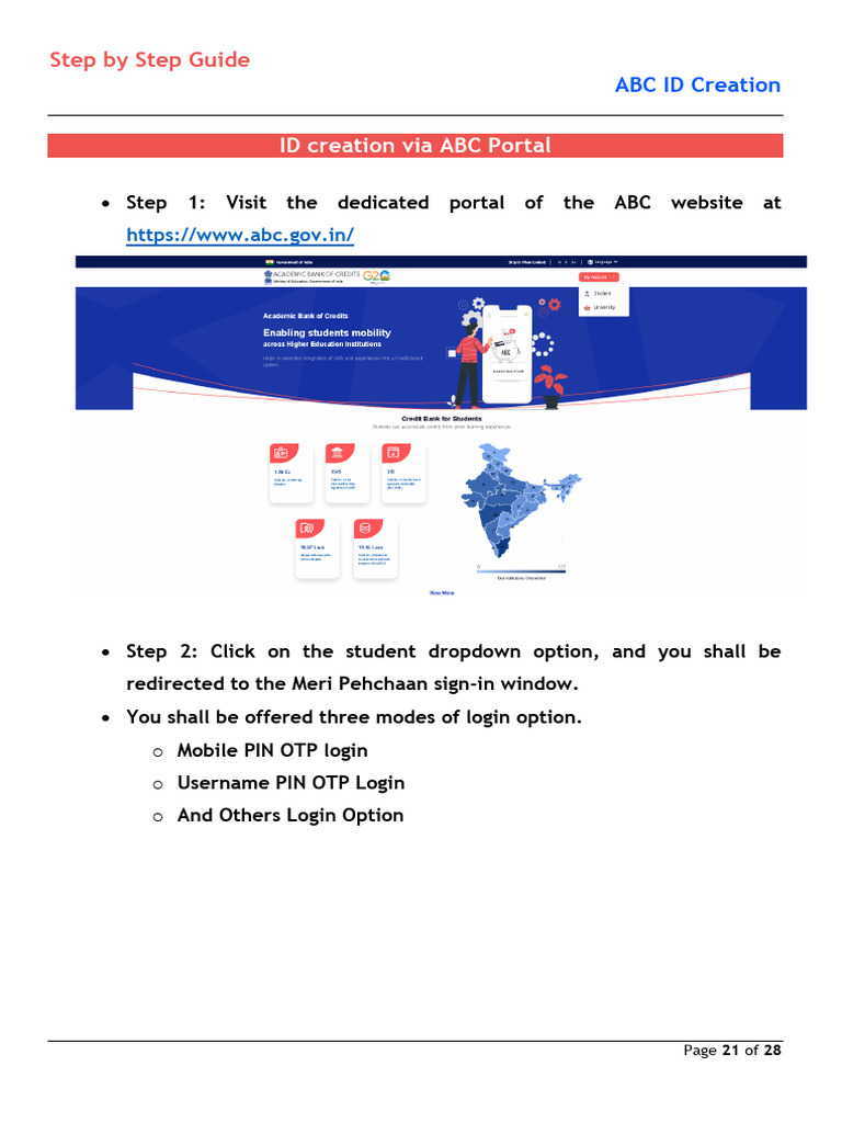 Step by Step Guide ABCID Students | PDF