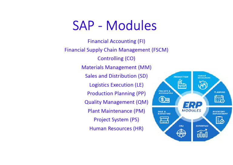 SAP Modules | PDF