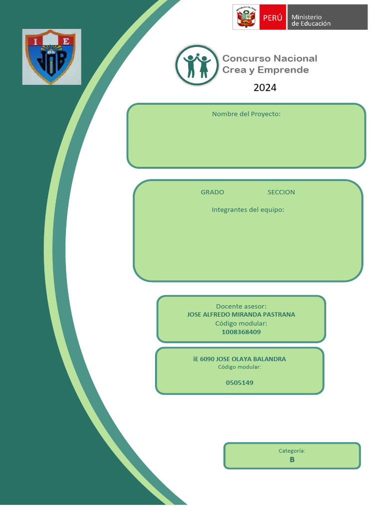 Cat. B - Proyecto de Emprendimiento 2024 | PDF