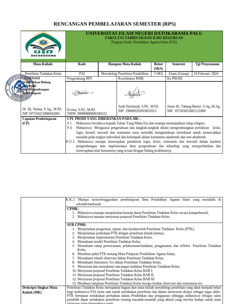 Rps PTK Pai 1 2 3-1 | PDF