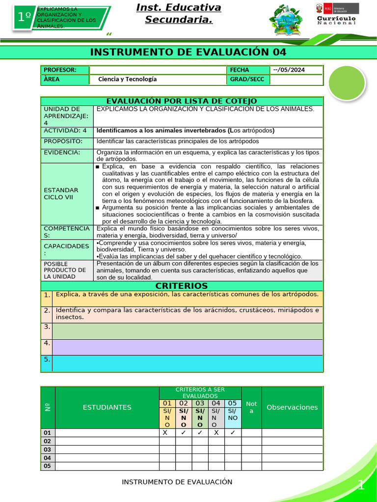 B - 1º LC Act 4 - Cyt-Und 4 | PDF