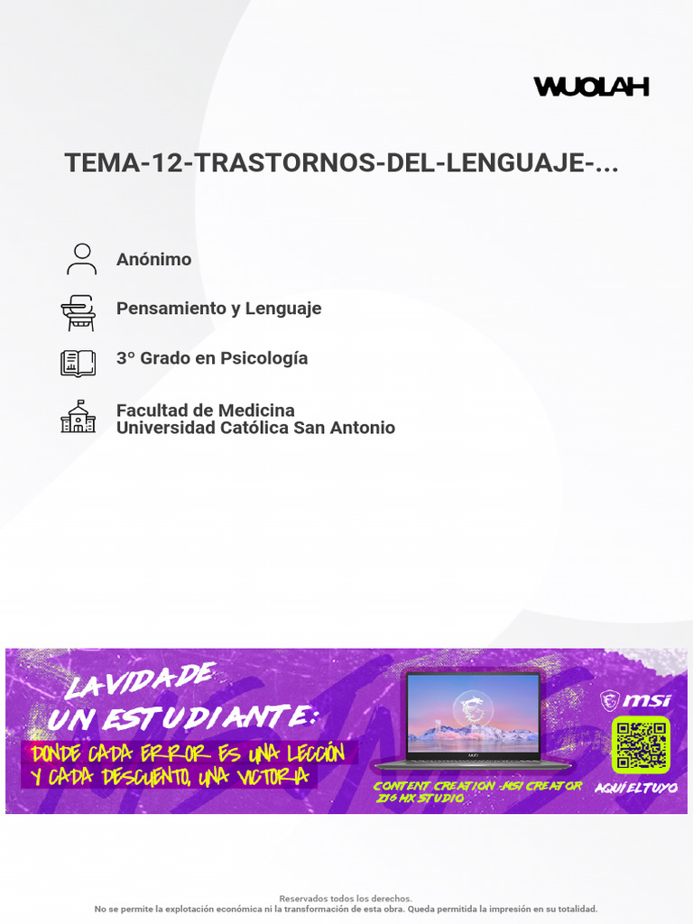 wuolah-free-TEMA-12-TRASTORNOS-DEL-LENGUAJE-Y-LA-COMUNICACION | PDF